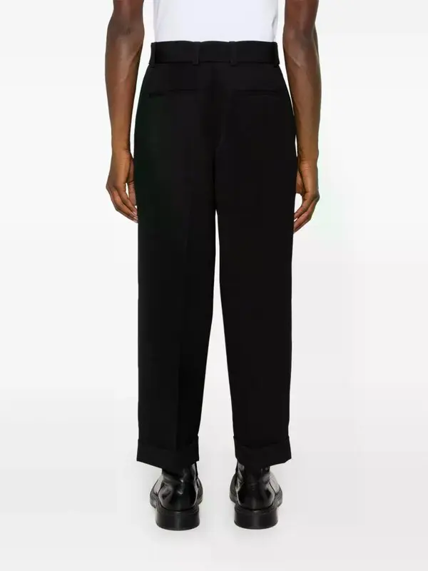 JIL SANDER Straight-leg Belted Wool Trousers