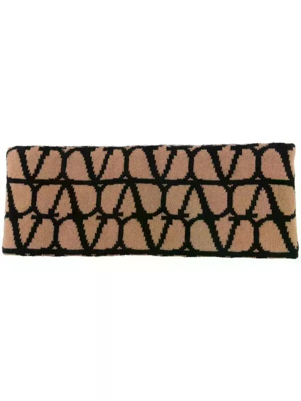Valentino Garavani Vlogo Cashmere Scarf - Brown