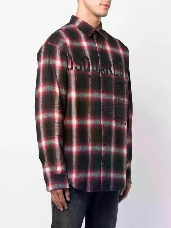Dsquared2 Logo-print Checked Cotton Shirt