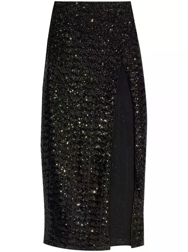 Oseree High-waisted Sequin-embellished Midi Skirt