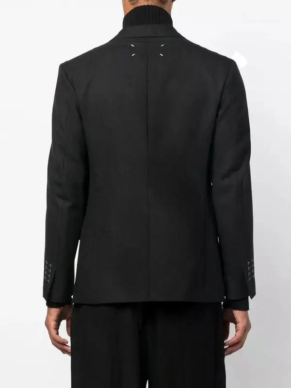 MAISON MARGIELA Single-breasted Wool Blazer - Black