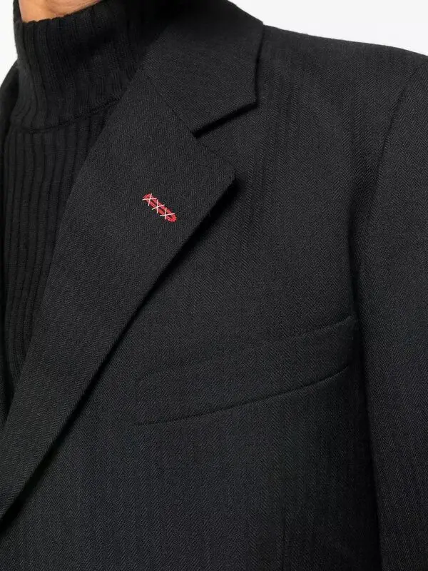MAISON MARGIELA Single-breasted Wool Blazer - Black