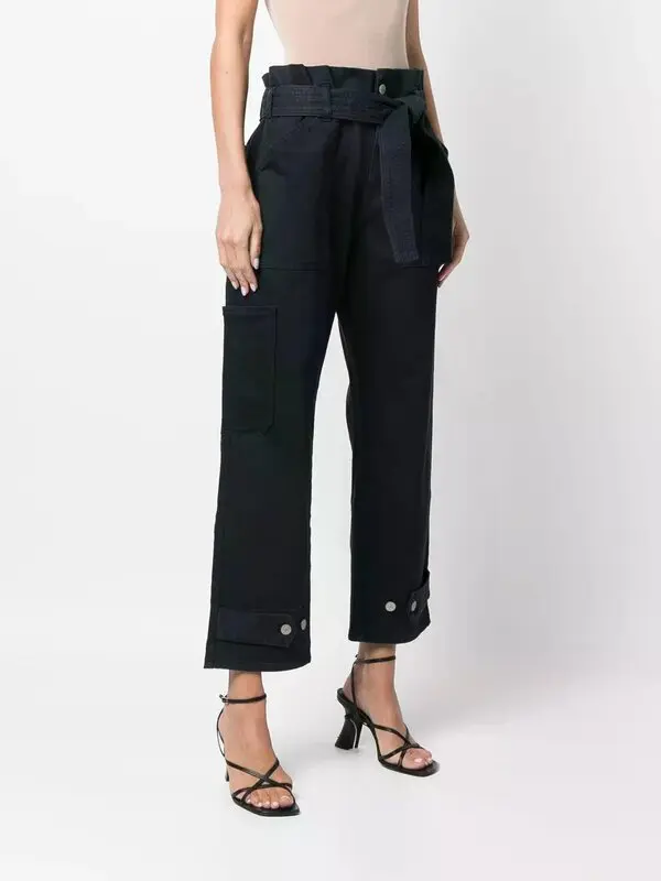 P.a.r.o.s.h Cropped Paperbag-waist Trousers