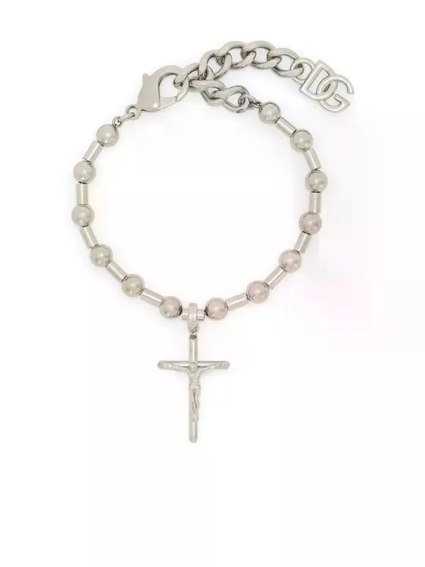Dolce & Gabbana Dna Crucifix Beaded Bracelet