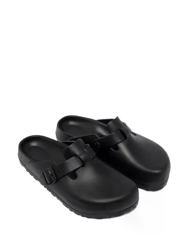 BIRKENSTOCK Boston Leather Mules - Black