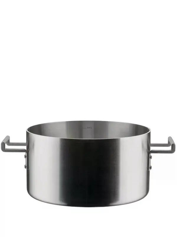ALESSI Two-handles Steel Casserole - Silver