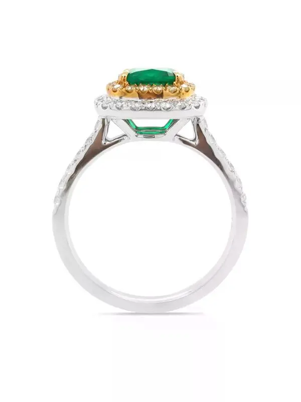 HYT JEWELRY 18k Gold, Diamond, And Emerald Ring