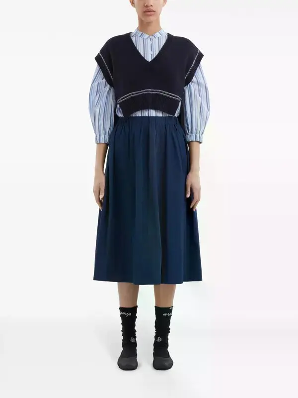 Marni A-line Cotton Midi Skirt