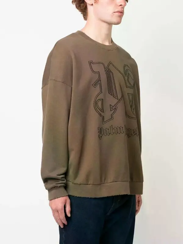 Palm Angels Embroidered-logo Cotton Sweatshirt