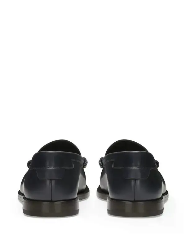 Dolce & Gabbana Logo-plaque Leather Loafers