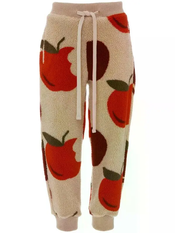 JW Anderson Graphic-print Tapered Track Pants - Neutrals
