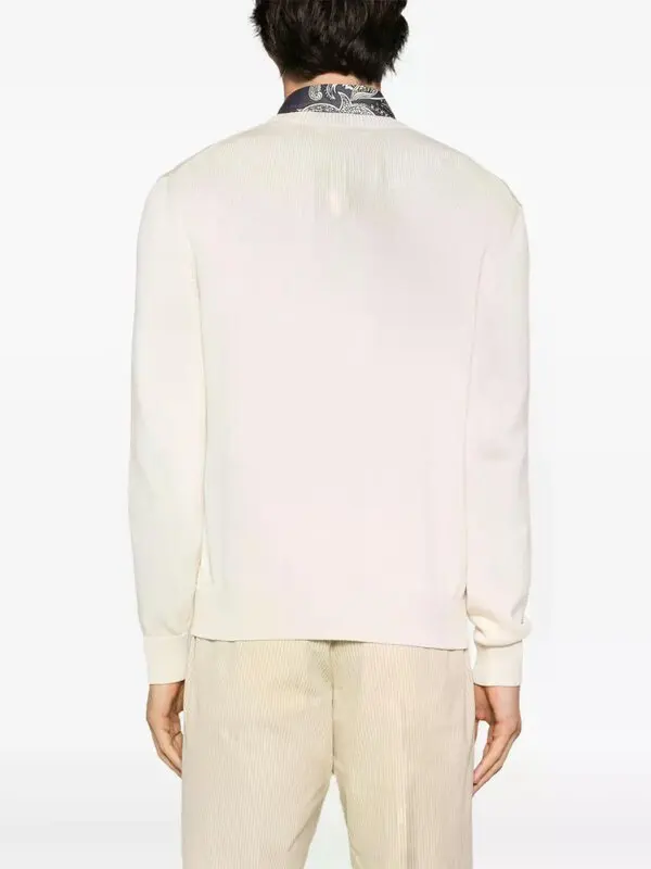Etro Motif-embroidered Cotton Jumper - Neutrals