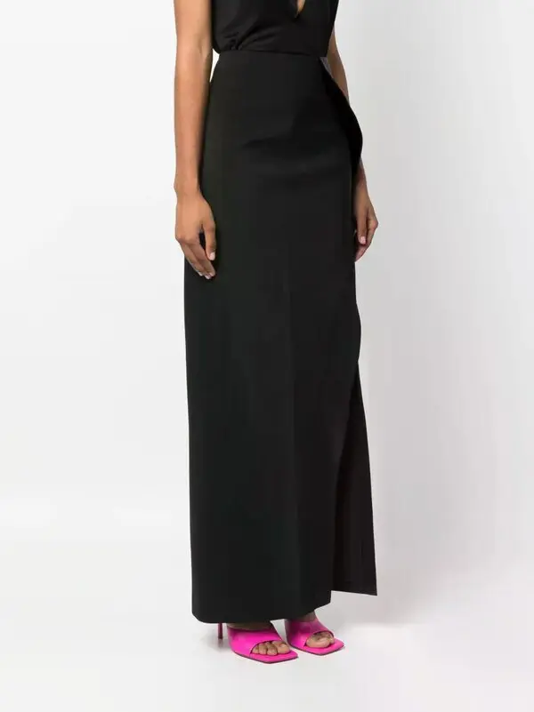 GENNY High-waisted Draped Maxi Skirt