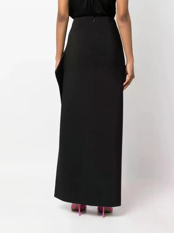 GENNY High-waisted Draped Maxi Skirt