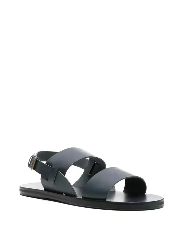 ANCIENT GREEK SANDALS Irodotos Flat Leather Sandals - Blue