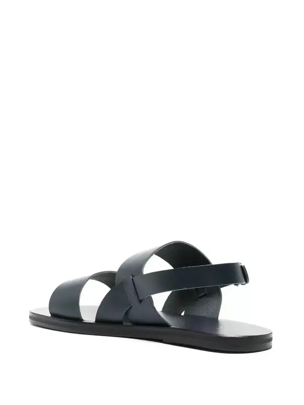 ANCIENT GREEK SANDALS Irodotos Flat Leather Sandals - Blue