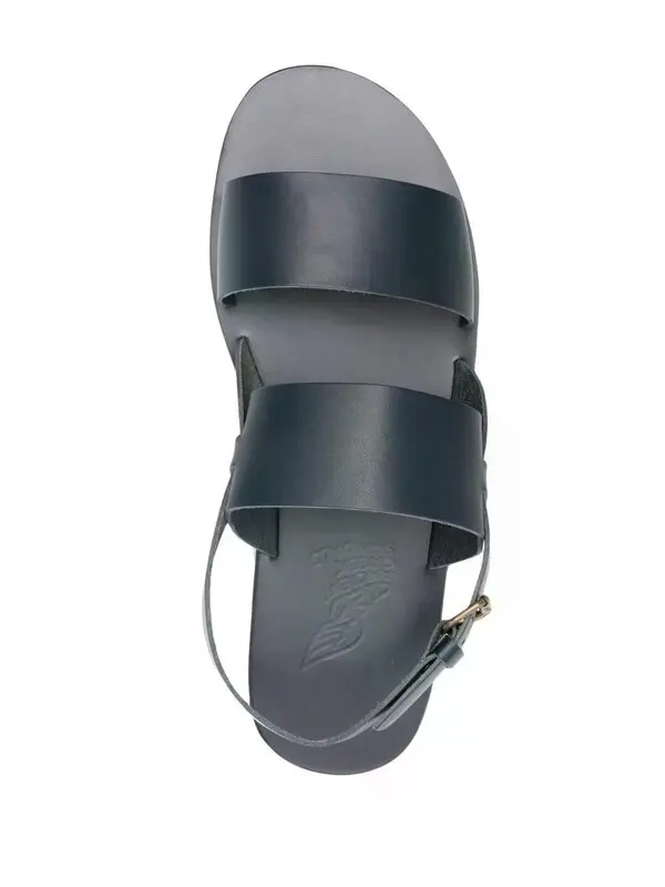 ANCIENT GREEK SANDALS Irodotos Flat Leather Sandals - Blue