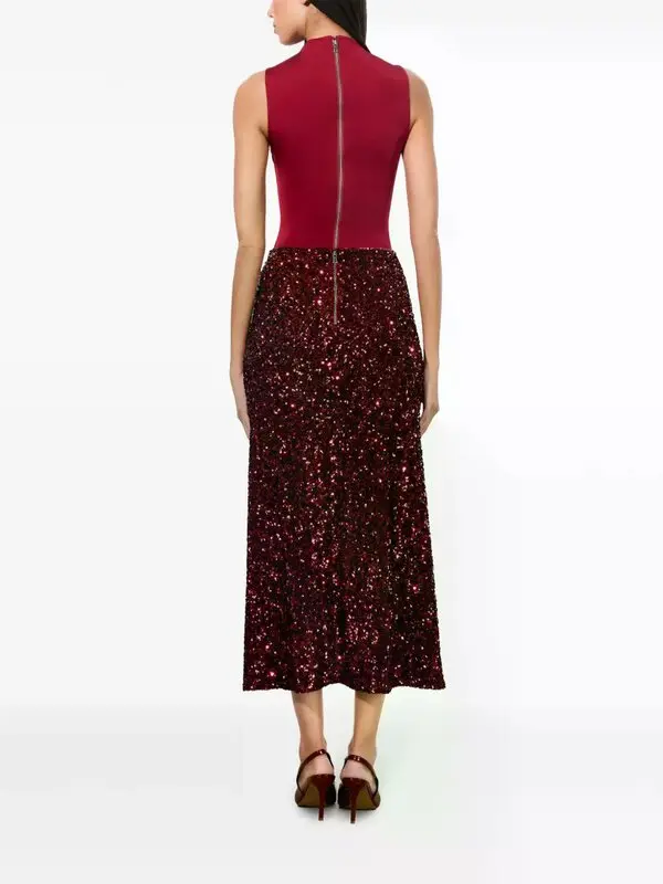 Alice + Olivia Sequin-embellished Flared Skirt