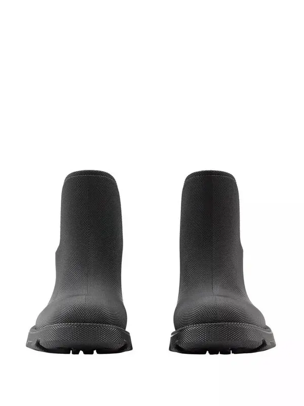 Burberry Textured-finish Round-toe Boots