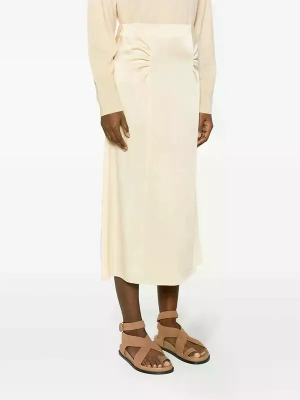 BOSS Vaniki Satin-weave A-line Skirt