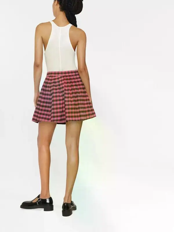 Kenzo High-waisted Check-pattern Skirt