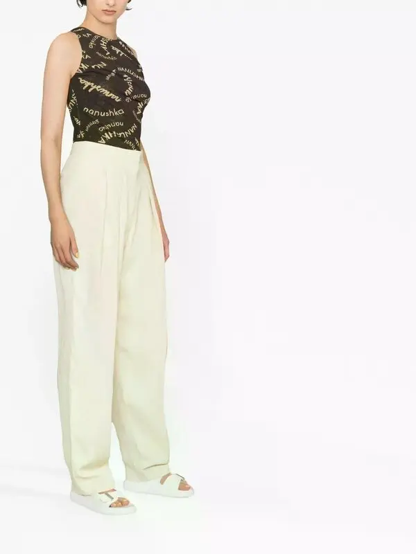 Stella McCartney High-waisted Pleated Trousers