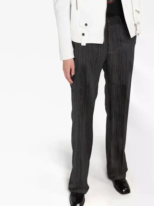 Alessandra Rich Pinstriped Tailored Trousers