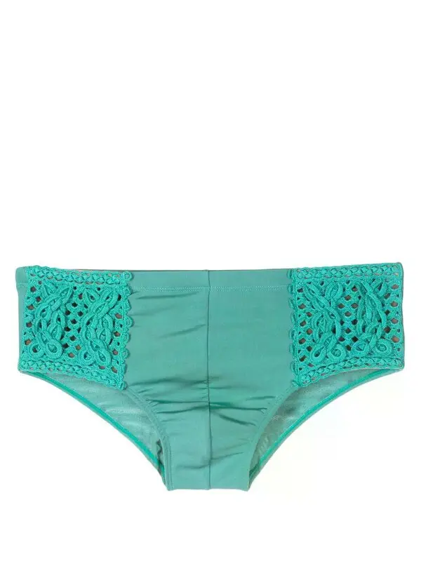 AMIR SLAMA Crochet-knit Swimming Trunks - Blue