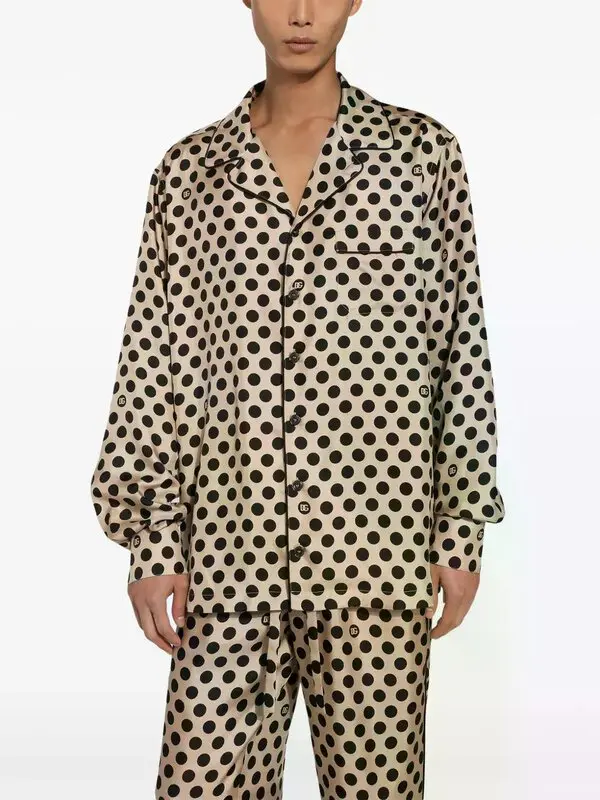 Dolce & Gabbana Polka Dot-print Silk Shirt
