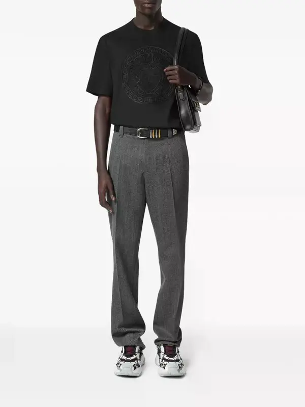Versace Medusa-embroidered T-shirt