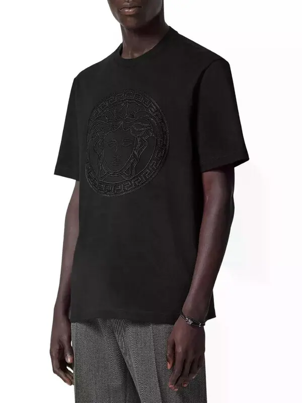 Versace Medusa-embroidered T-shirt