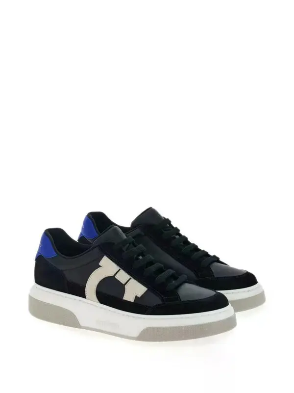 FERRAGAMO Gancini Panelled Leather Sneakers