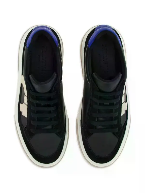 FERRAGAMO Gancini Panelled Leather Sneakers