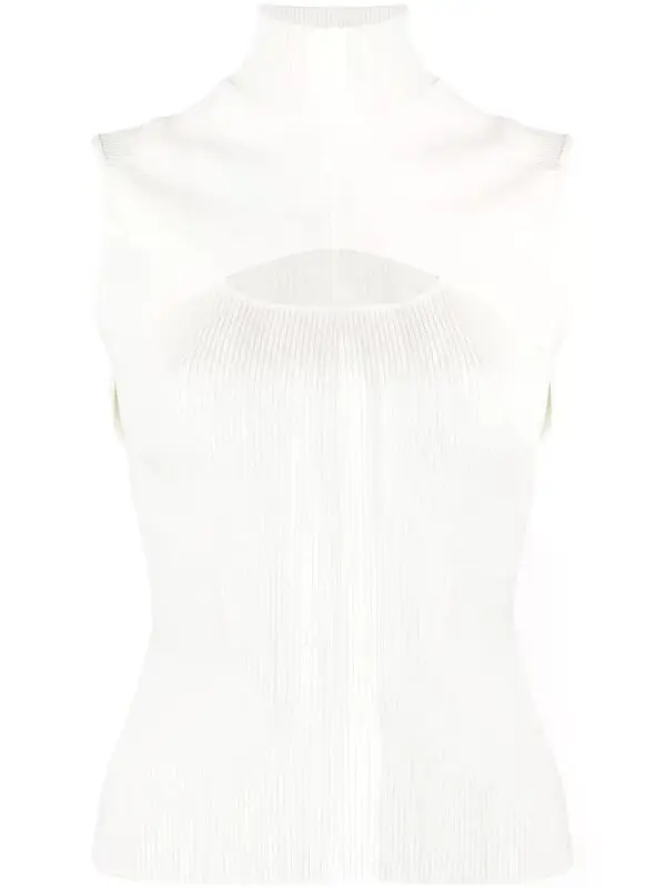 Simkhai Easton Cut-out Ribbed Top