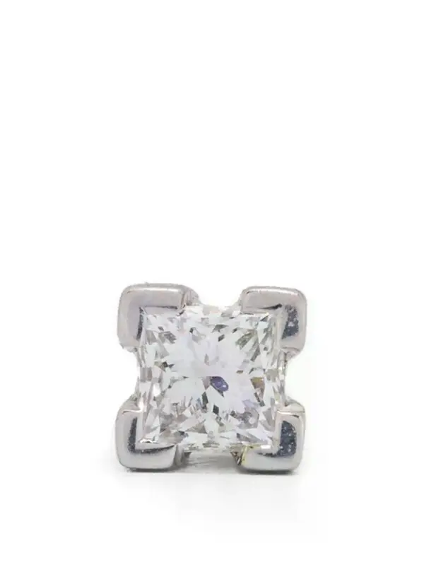 MARIA BLACK 14k White Gold Modular Diamond Stud Earring - Silver