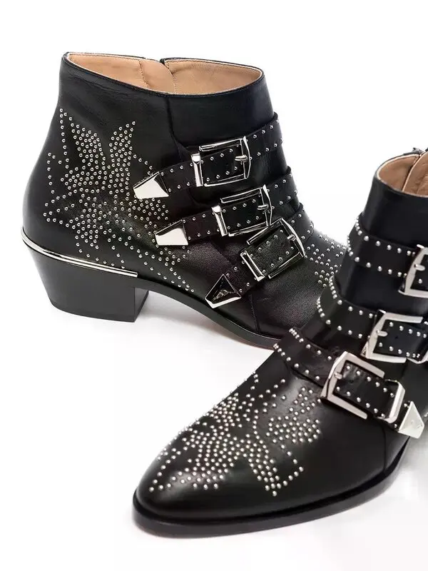 Chloé 30mm Susanna Biker Boots - Black