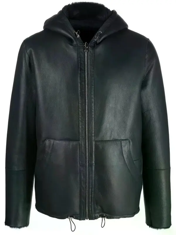 LISKA Leather Reversible Bomber Jacket