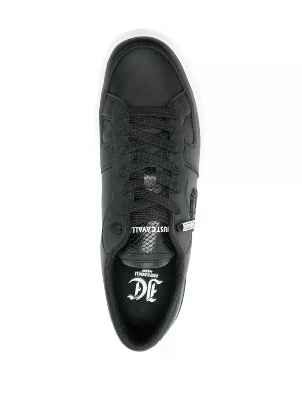 Just Cavalli Logo-patch Leather Sneakers