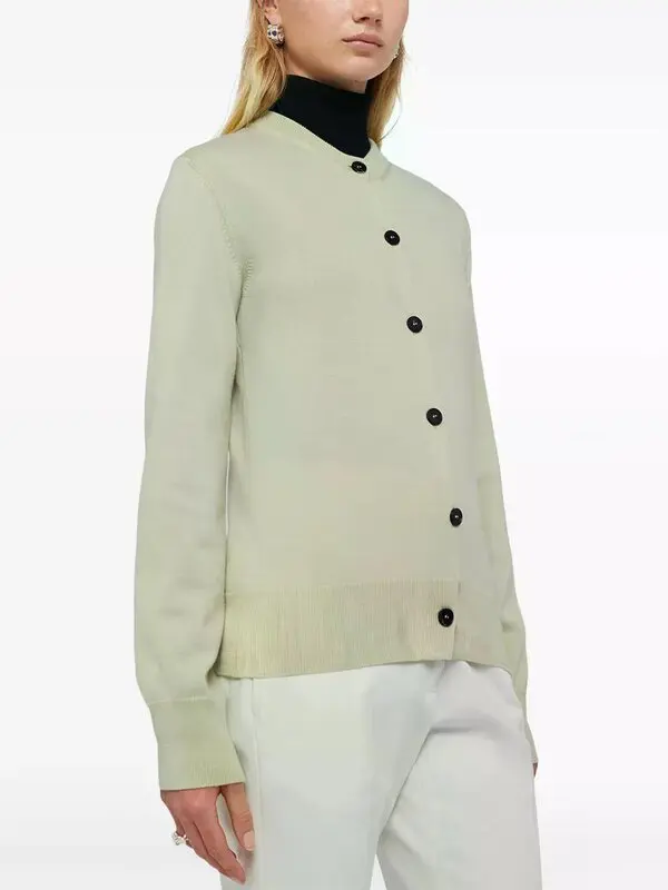 JIL SANDER Crew-neck Wool Cardigan