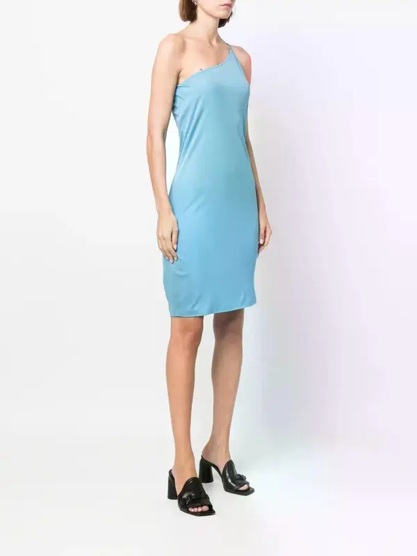 Dsquared2 One-shoulder Jersey-knit Dress - Blue