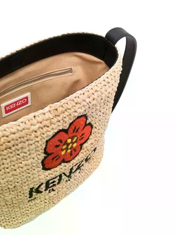 Kenzo Boke Flower Raffia Crossbody Bag