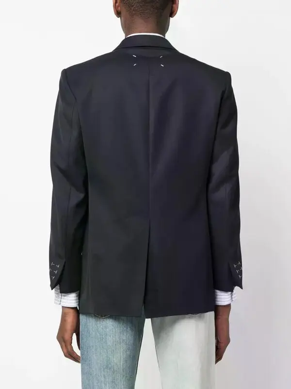 MAISON MARGIELA Single-breasted Wool Blazer - Blue