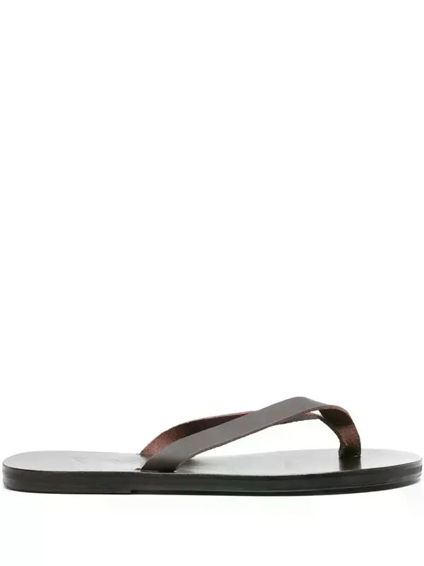 ANCIENT GREEK SANDALS Solon Flat Leather Sandals - Brown