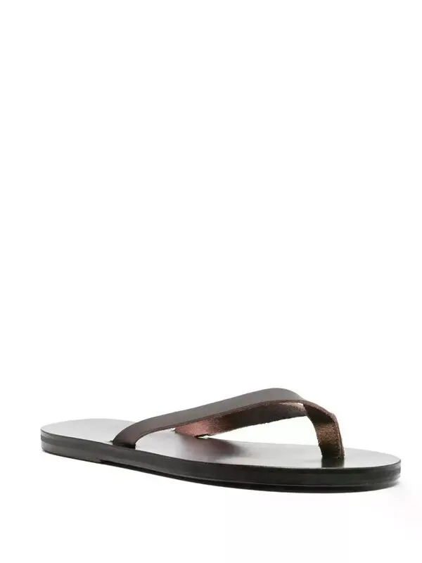 ANCIENT GREEK SANDALS Solon Flat Leather Sandals - Brown