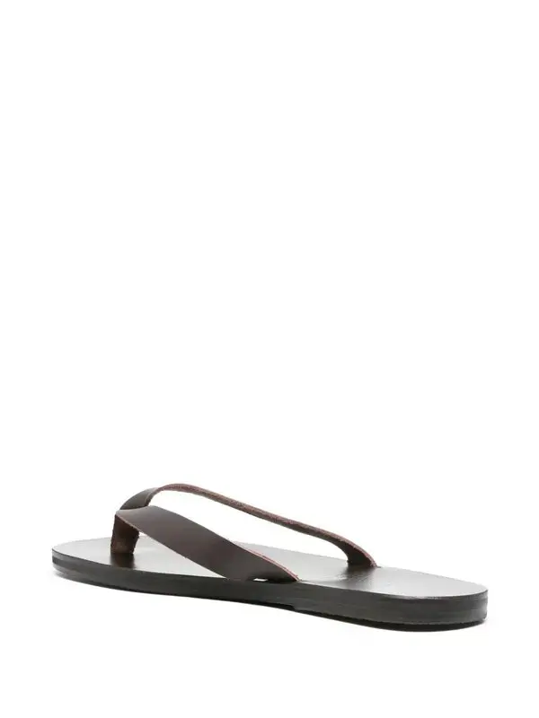 ANCIENT GREEK SANDALS Solon Flat Leather Sandals - Brown