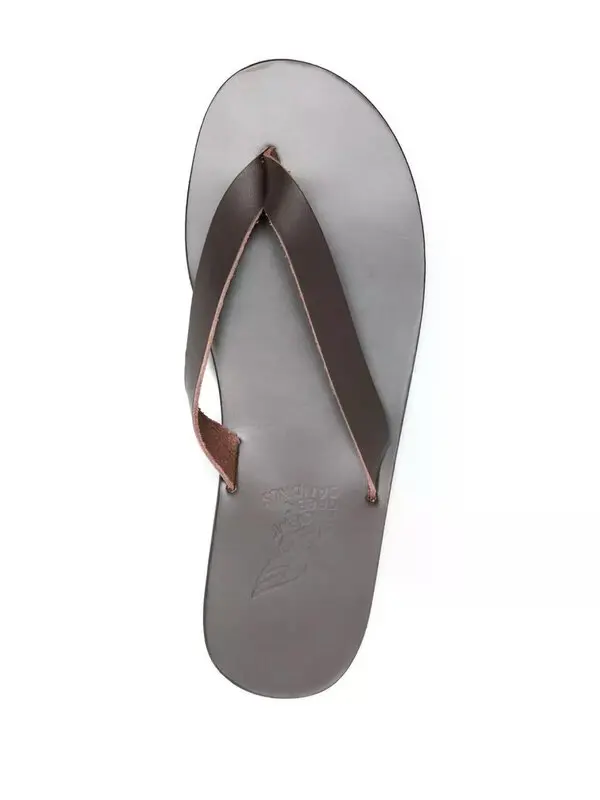 ANCIENT GREEK SANDALS Solon Flat Leather Sandals - Brown
