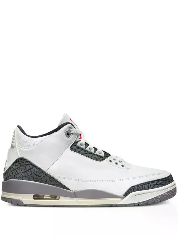JORDAN Air 3 Cement Grey Sneakers - White