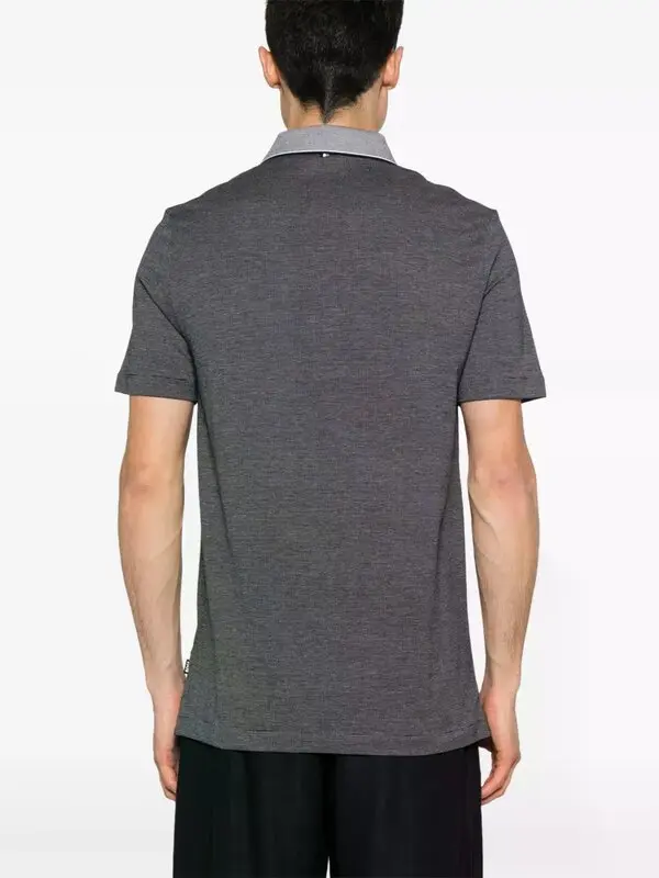 BOSS Contrasting-collar Cotton Polo Shirt