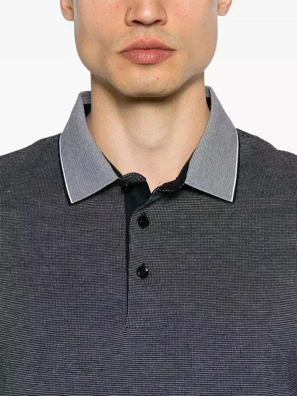 BOSS Contrasting-collar Cotton Polo Shirt