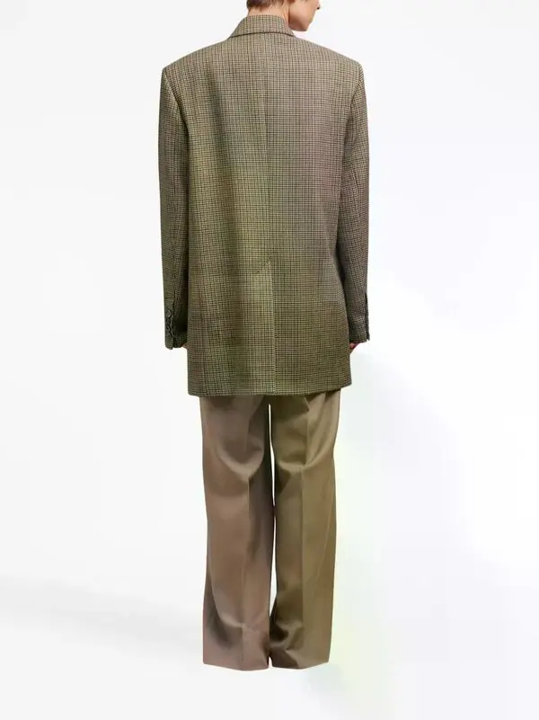 AMI Paris Check-print Double-breasted Blazer
